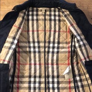 Burberry | Jackets & Coats | Burberry Brit Navy Quilted Jacket | Poshmark